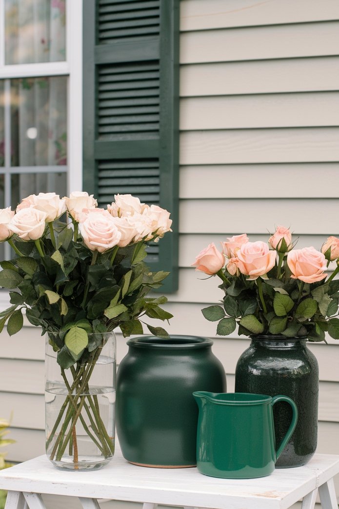 Saint Patrick’s Day Porch Decoration Using Roses - homeflowerdesign.com