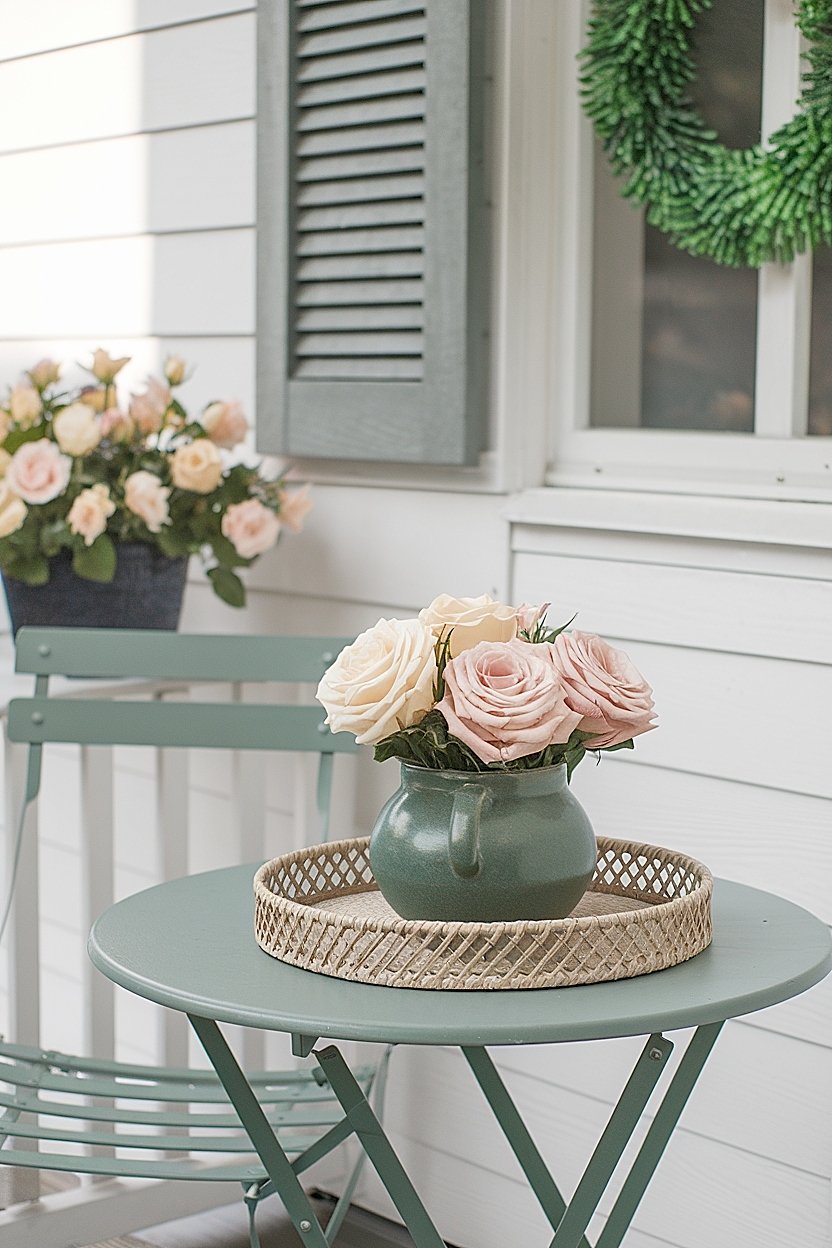 Saint Patrick’s Day Porch Decoration Using Roses - homeflowerdesign.com