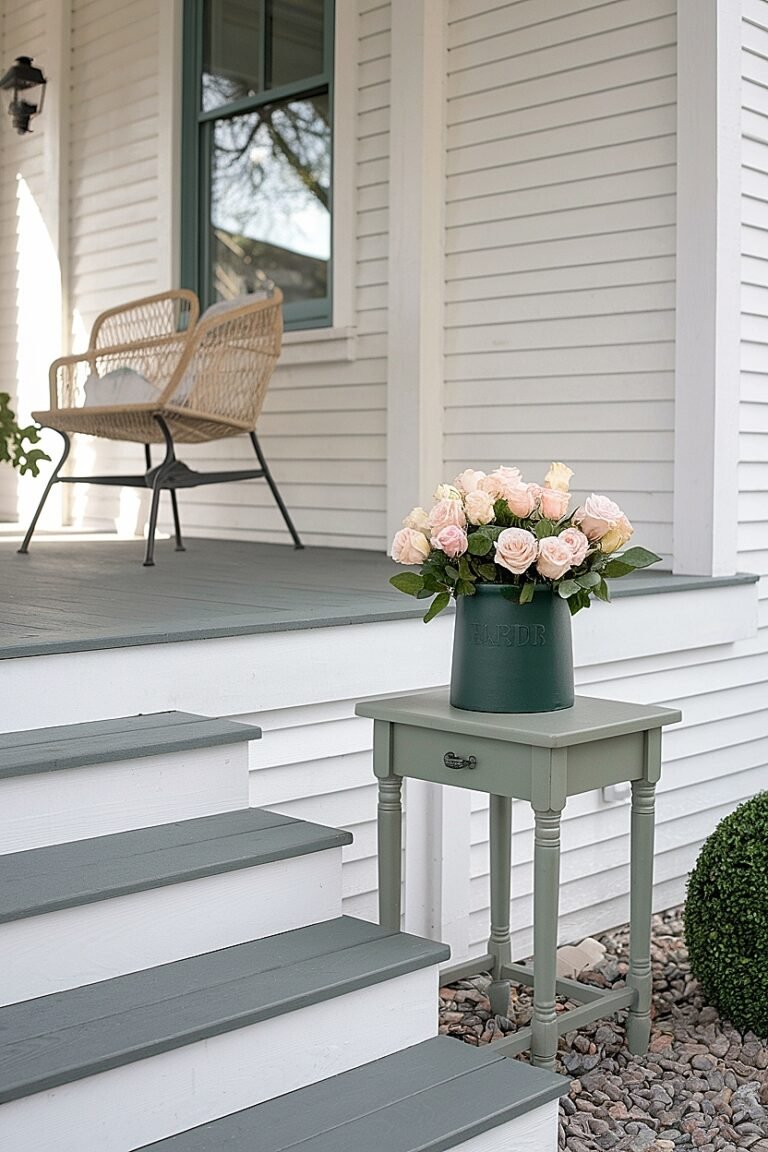 Saint Patrick’s Day Porch Decoration Using Roses - homeflowerdesign.com
