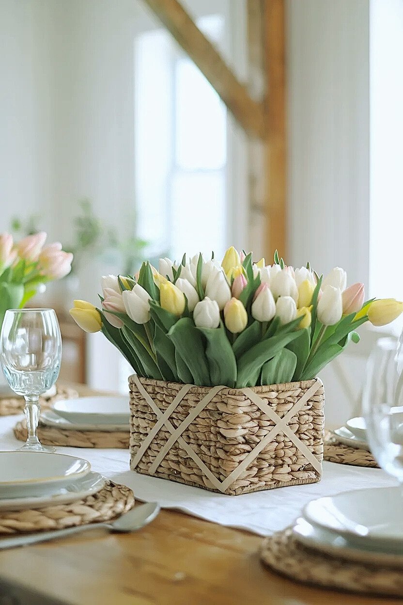 How to Style Spring Tulips in Baskets Without Looking “Crafty ...